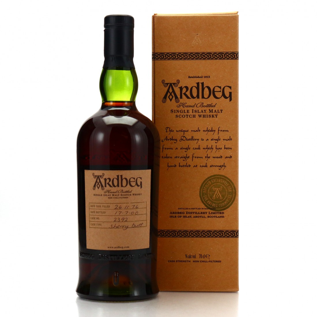 Ardbeg 1976 Single Sherry Cask #2392 / Committee Release | Whisky ...