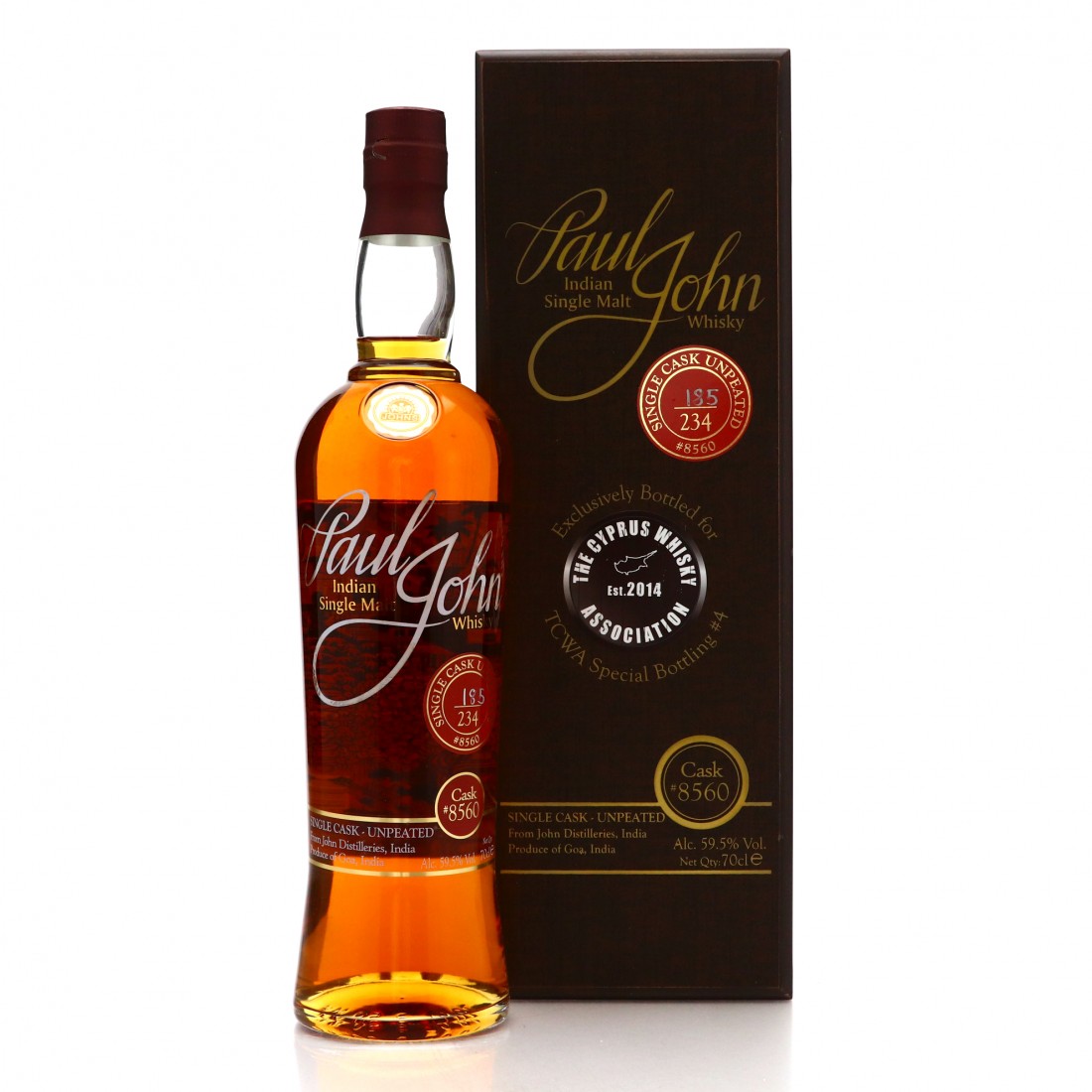 Paul John Unpeated Single Cask #8560 / TCWA | Whisky Auctioneer