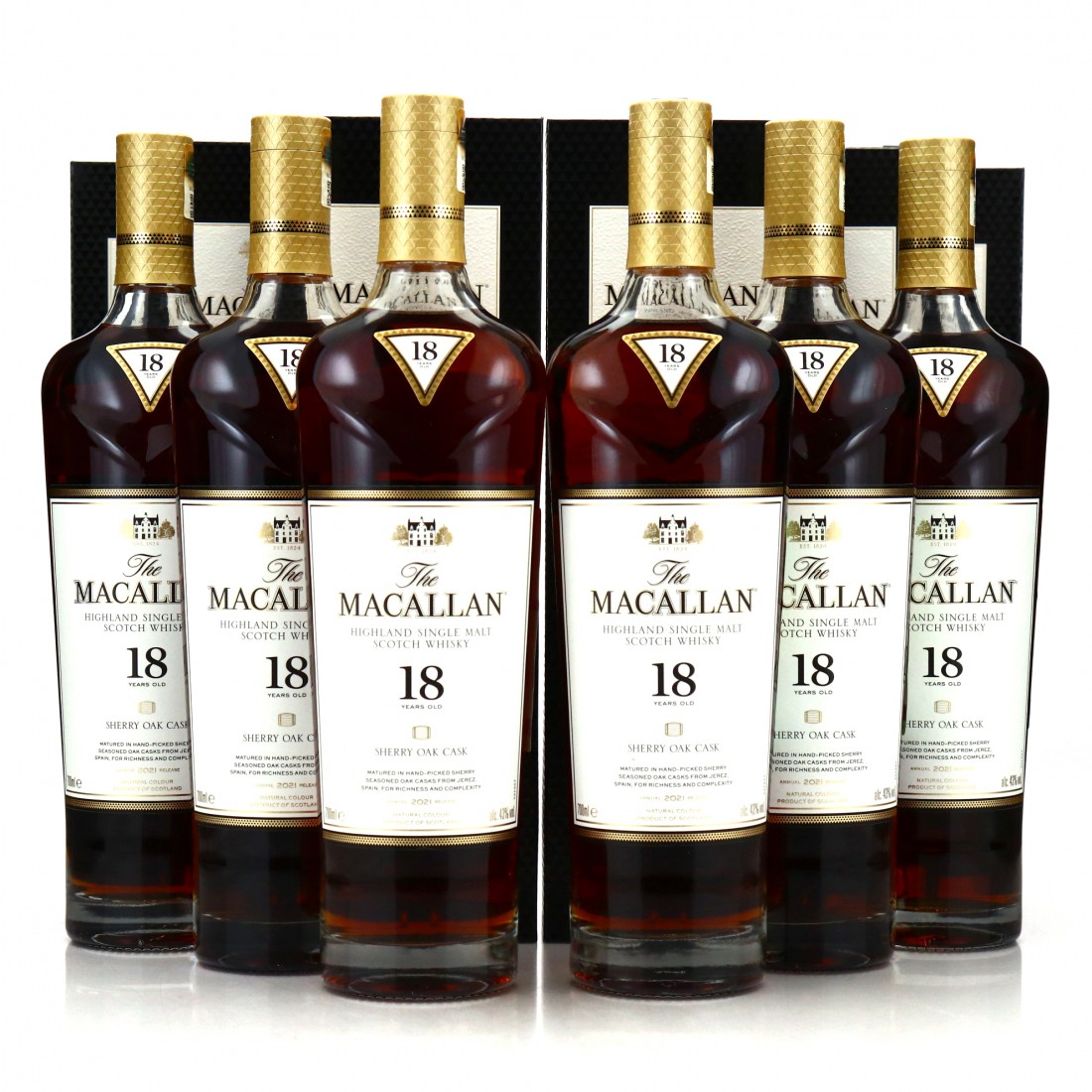 Macallan 18 Year Old Sherry Oak 2021 Release 6 x 70cl / Case | Whisky ...