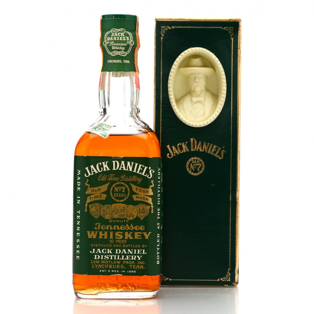 Jack Daniel's Old No.7 Brand Green Label 90 Proof Pint 1972 | Whisky ...
