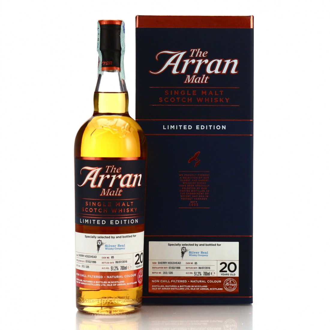 Arran 1996 Single Sherry Cask 20 Year Old #85 / Silver Seal | Whisky ...