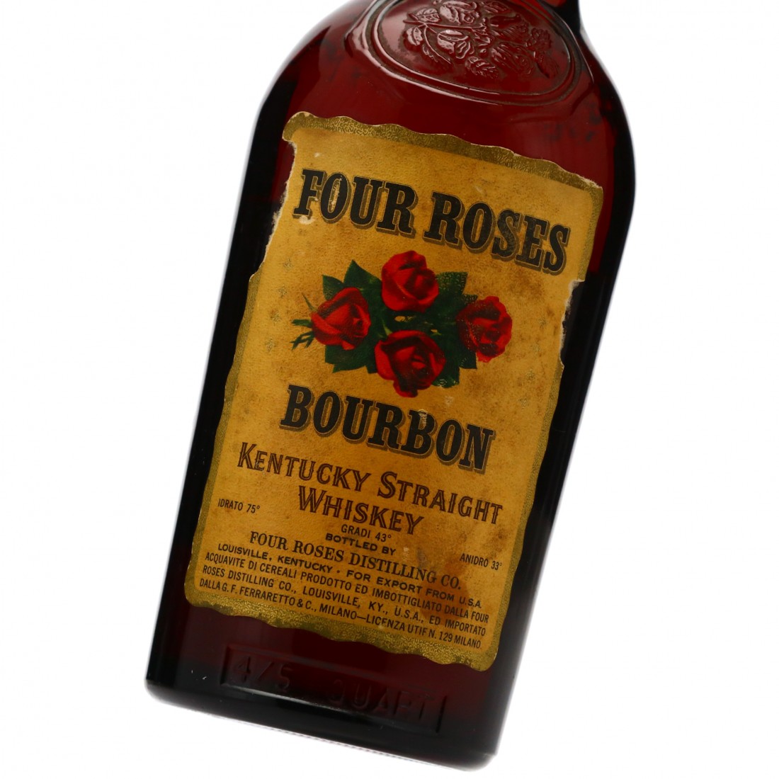 Four Roses 6 Year Old Kentucky Straight Bourbon 1960s / Ferraretto ...