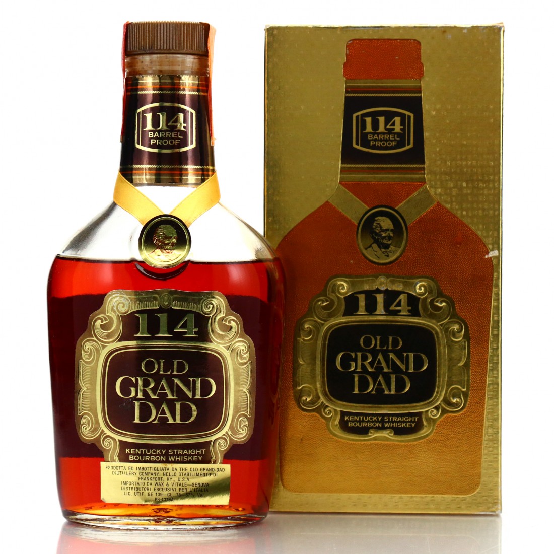 Old Grand-Dad 114 Proof Bourbon 1981 / Lot No.7 - Wax & Vitale Import ...
