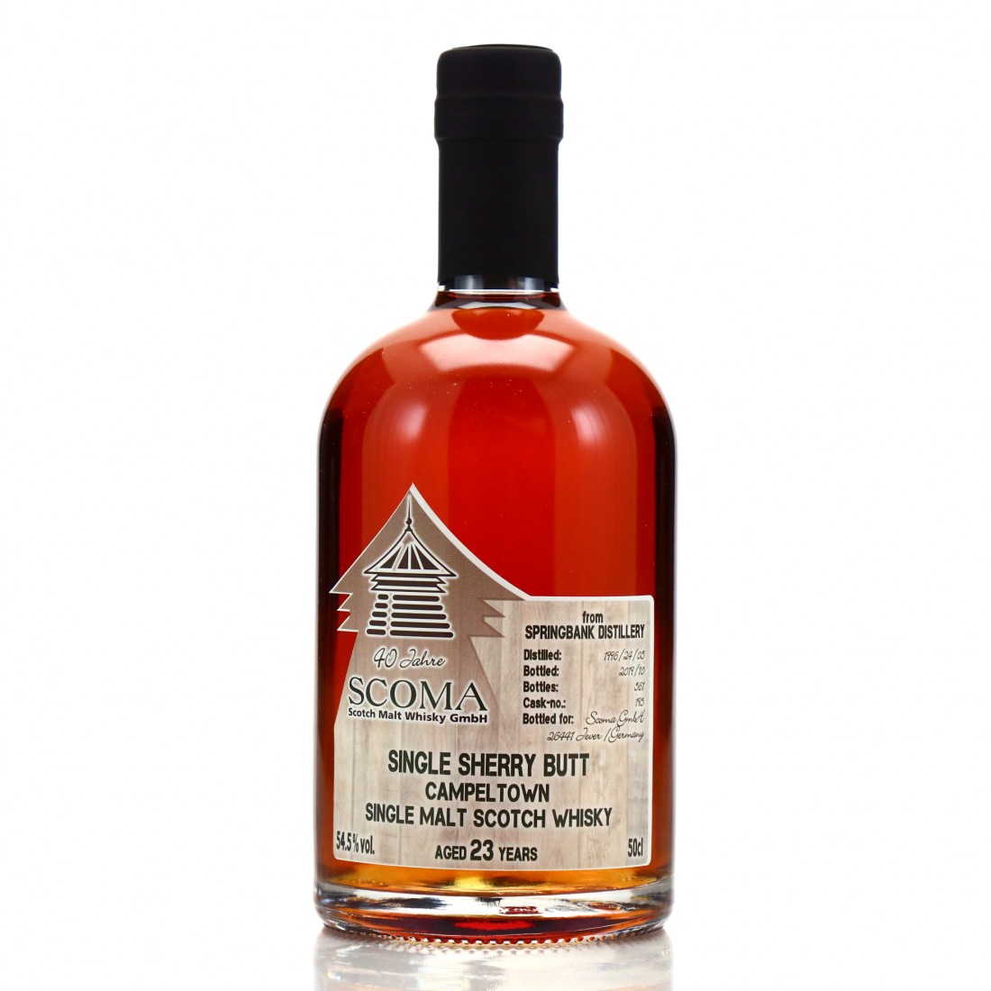 Springbank 1996 Scoma 23 Year Old 50cl / 40th Anniversary | Whisky ...