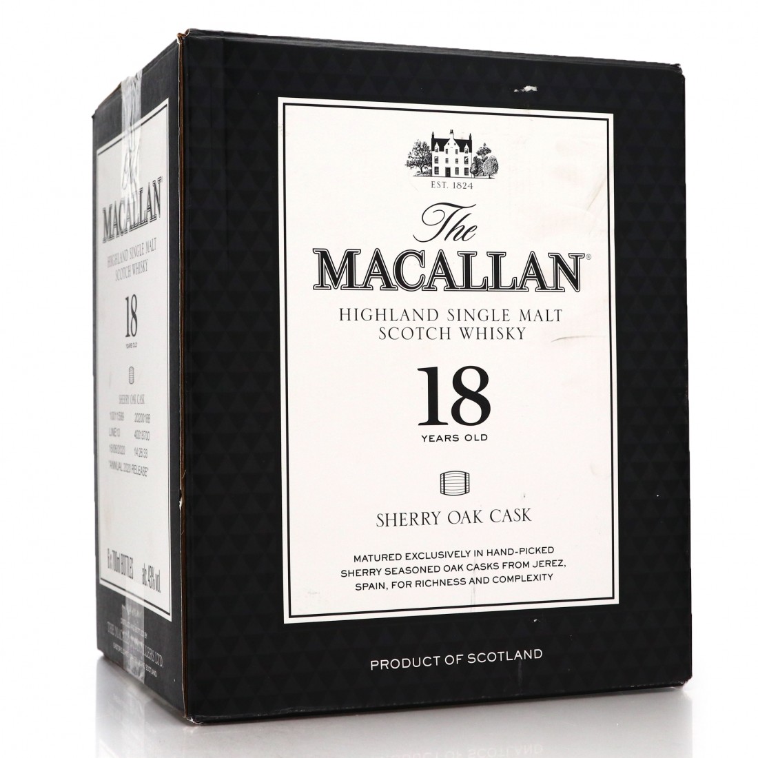 Macallan 18 Year Old Sherry Oak 2020 Release 6 x 70cl / Case | Whisky ...