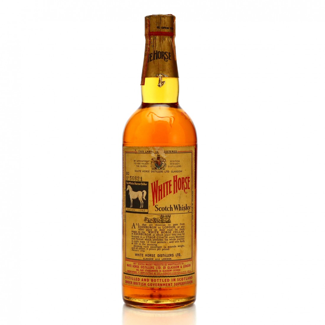 White Horse Scotch Whisky 1950s / Soffiantino Import | Whisky Auctioneer