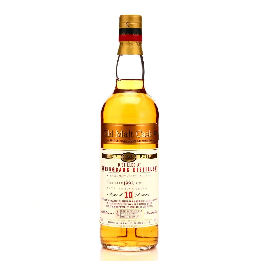 Springbank 1992 Douglas Laing 10 Year Old / Alambique Classique ...