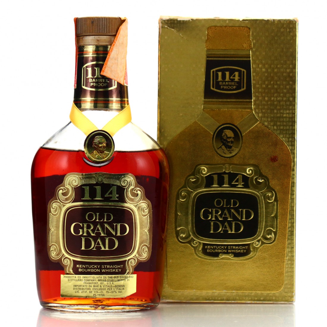 Old Grand-Dad 114 Proof Bourbon 1981 / Lot No.7 - Wax & Vitale Import ...