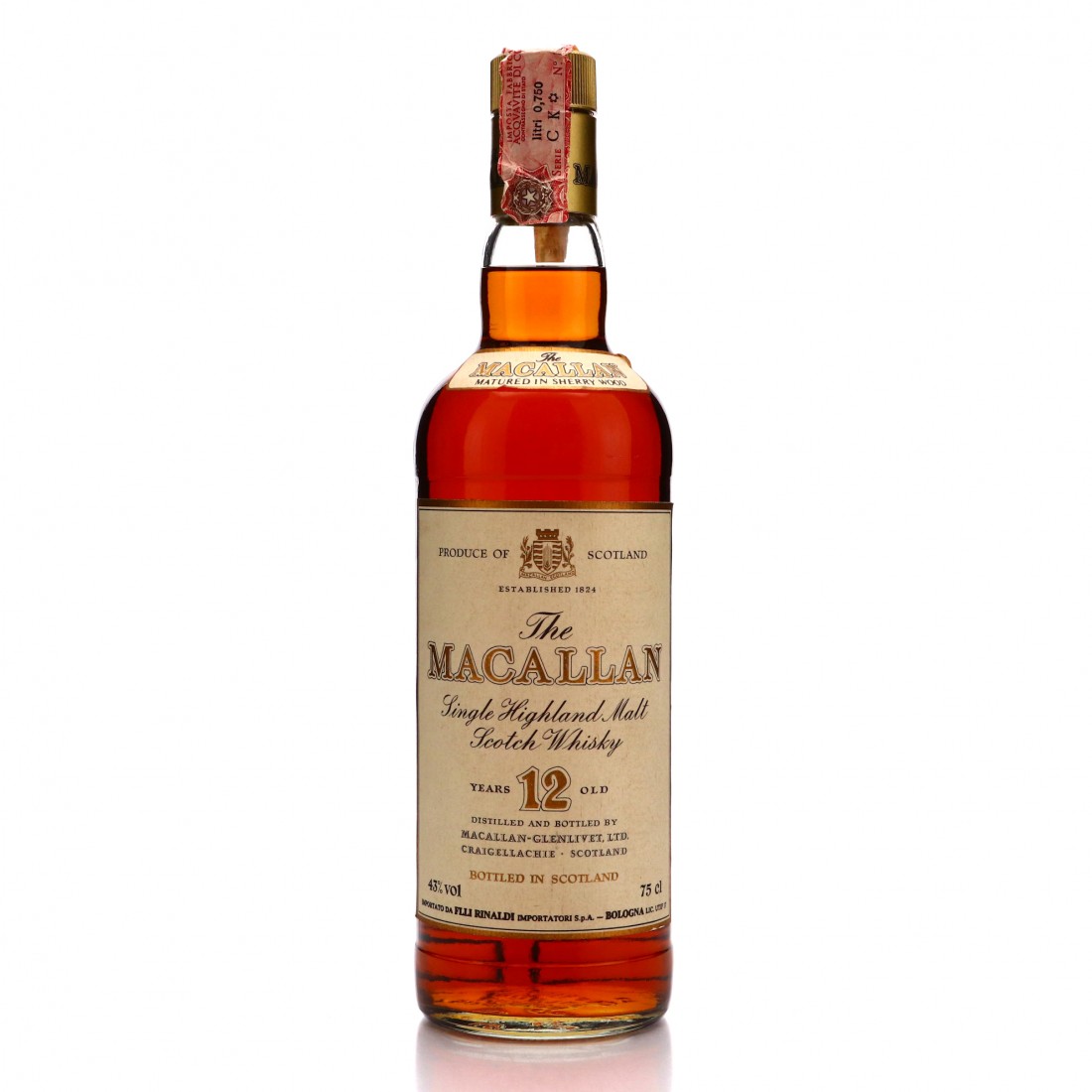 Macallan 12 Year Old early 1980s / Rinaldi Import | Whisky Auctioneer