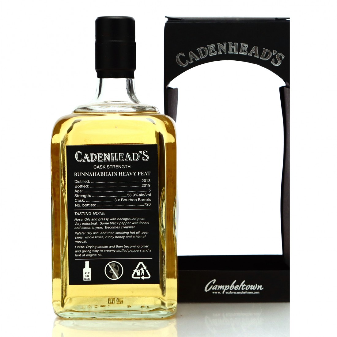 Bunnahabhain Heavily Peated 2013 Cadenhead's 5 Year Old Small Batch ...