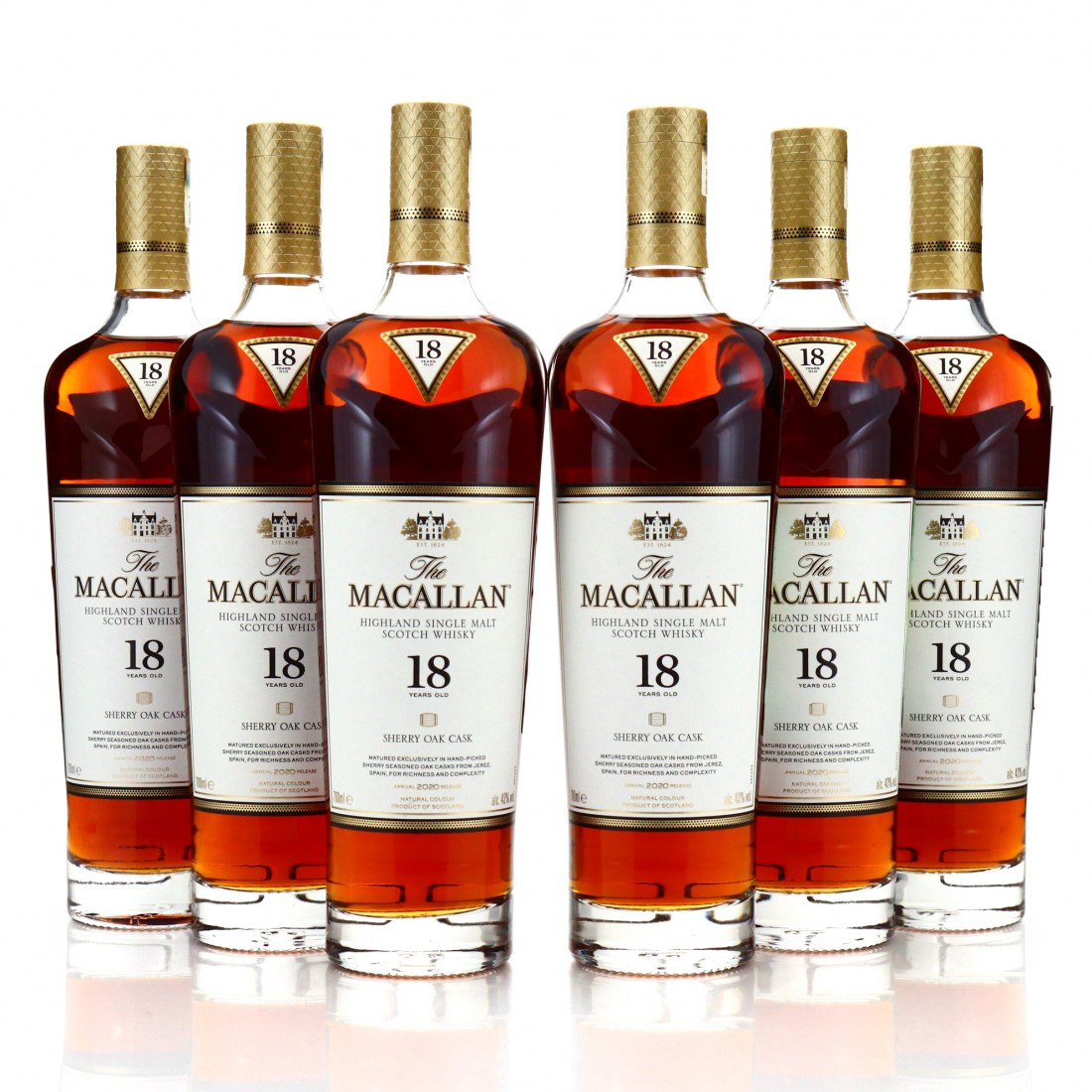 Macallan 18 Year Old Sherry Oak 2020 Release 6 x 70cl / Case | Whisky ...
