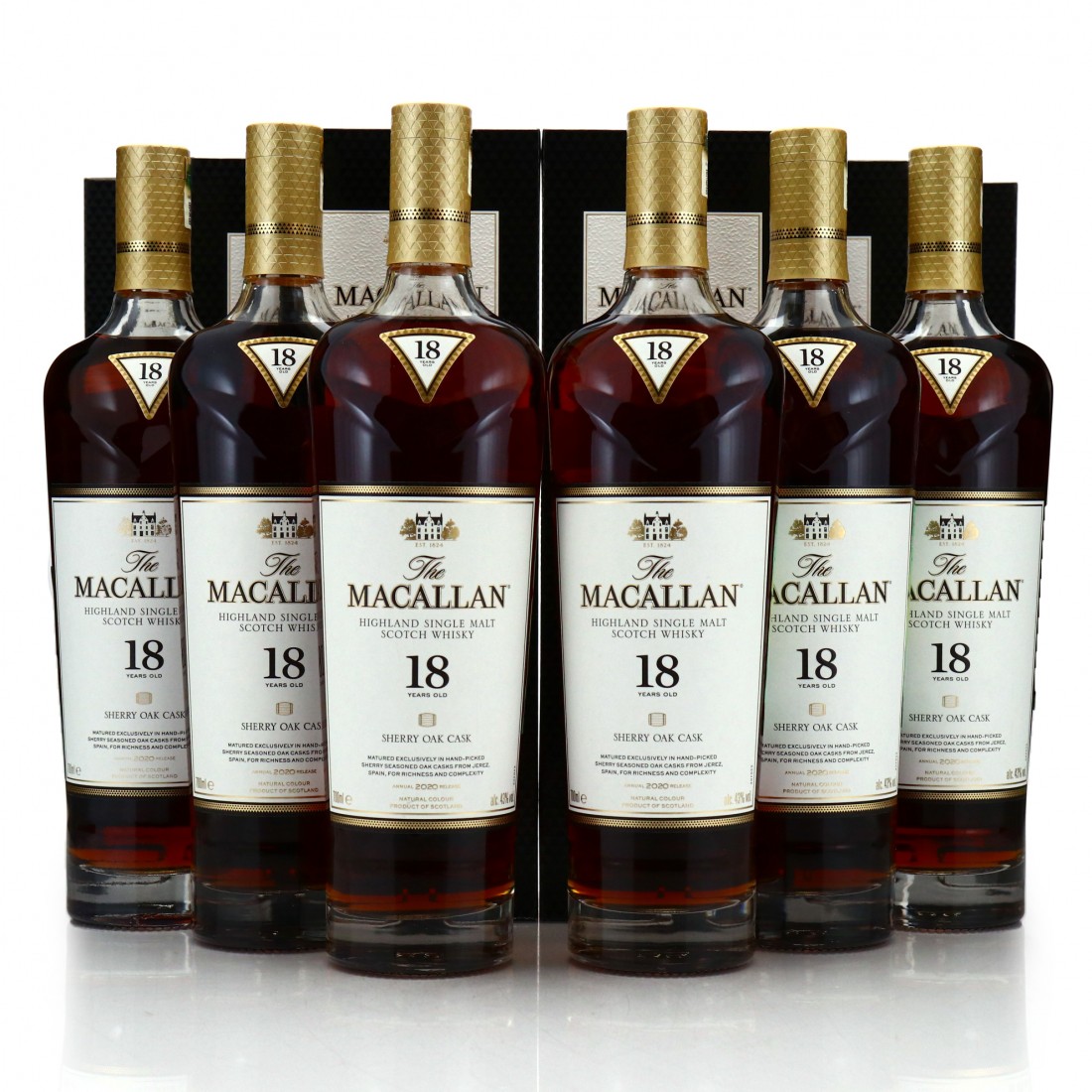 Macallan 18 Year Old Sherry Oak 2020 Release 6 x 70cl / Case | Whisky ...