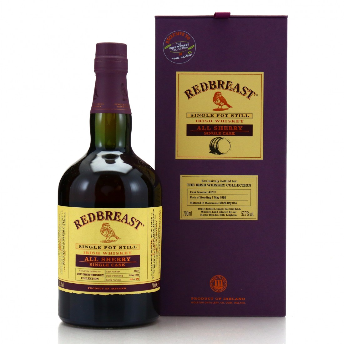 Redbreast 1998 All Sherry Single Cask #43231 / Irish Whiskey Collection ...