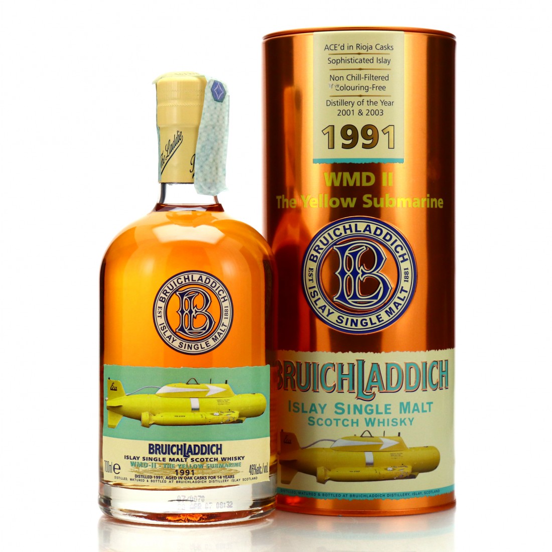 Bruichladdich 1991 Yellow Submarine 14 Year Old Wmd Ii Whisky