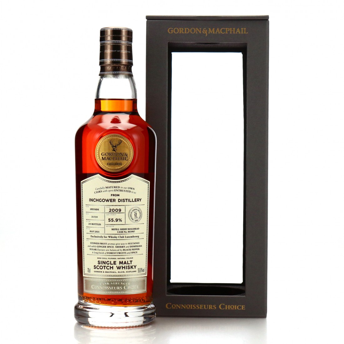 Inchgower 2009 Gordon and MacPhail 12 Year Old Batch #21/114 / Whisky ...