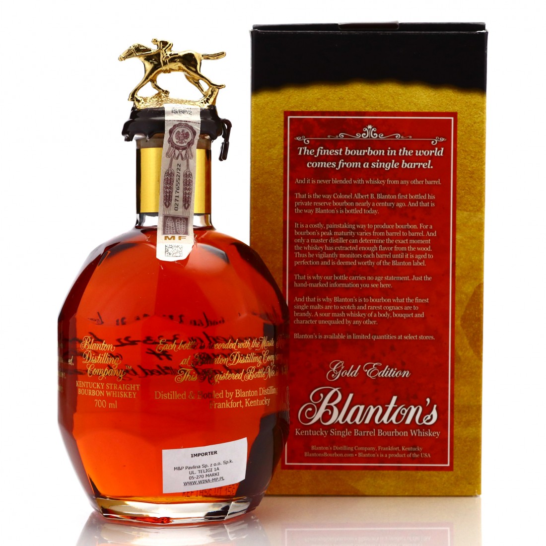 Blanton's Single Barrel Gold Edition dumped 2022 70cl | Whisky Auctioneer