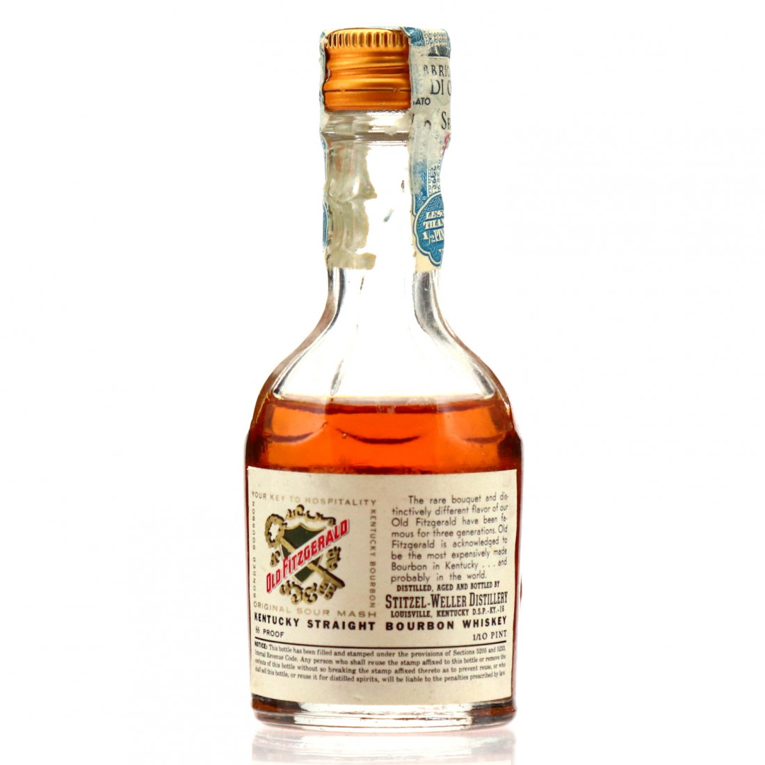 Old Fitzgerald Bottled in Bond 86 Proof 1969 Miniature / Stitzel-Weller ...