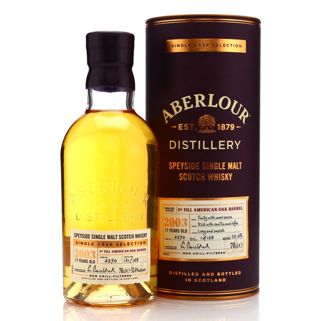 Aberlour 2003 Single Cask 17 Year Old #4270 | Whisky Auctioneer