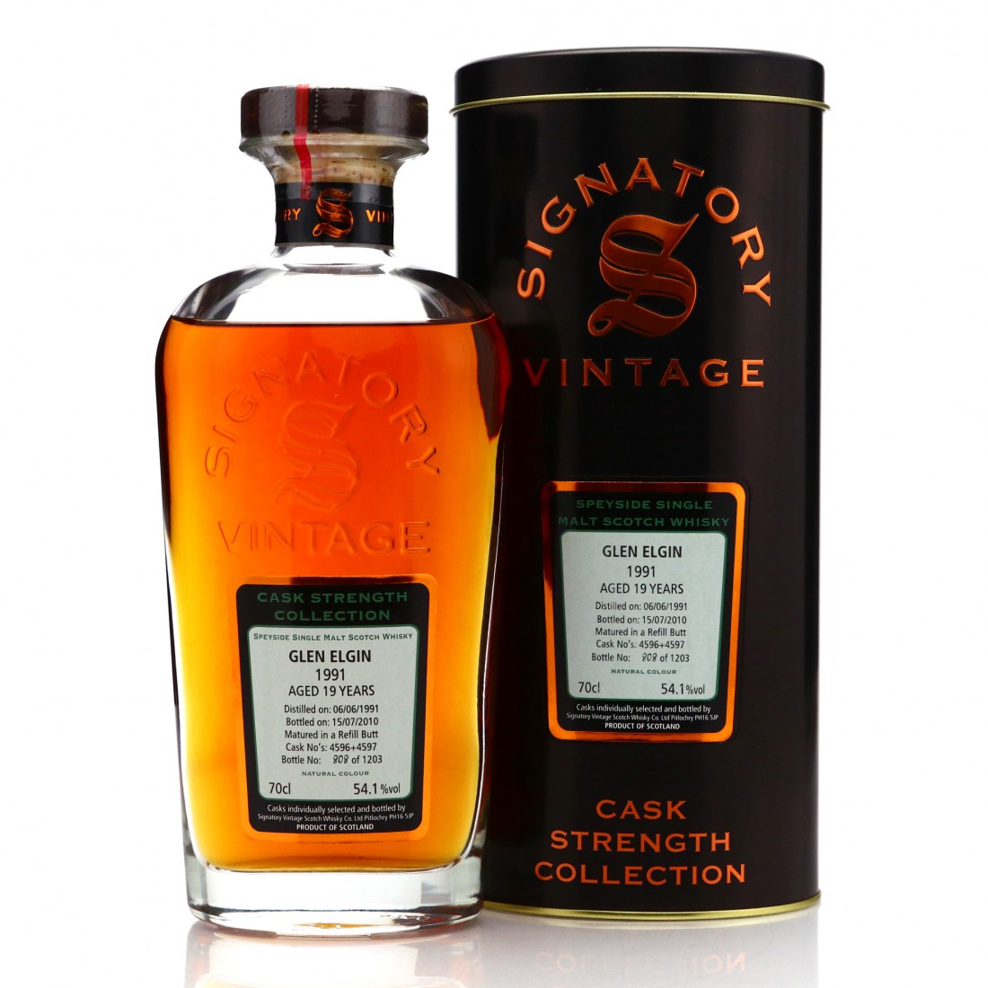 Glen Elgin 1991 Signatory Vintage 19 Year Old Cask Strength | Whisky ...