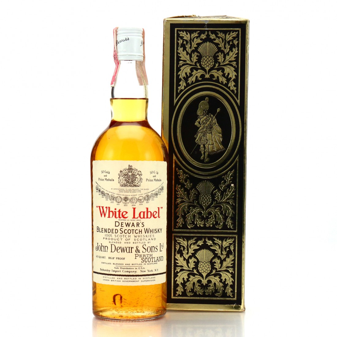 Dewars White Label Scotch Whisky 1970s / Shenley Import, US | Whisky ...