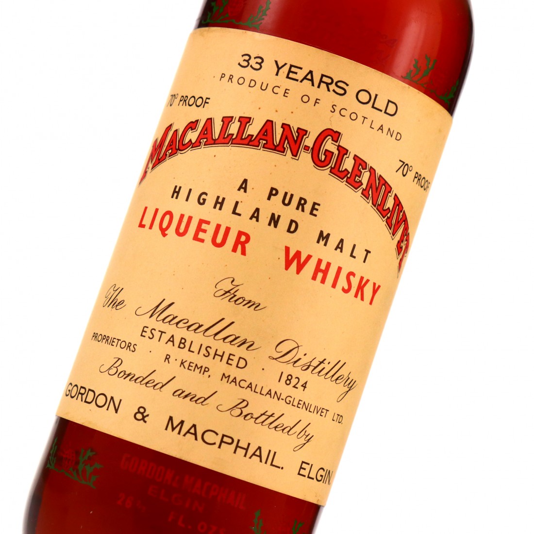 Macallan 33 Year Old Gordon and MacPhail 1970's | Whisky Auctioneer
