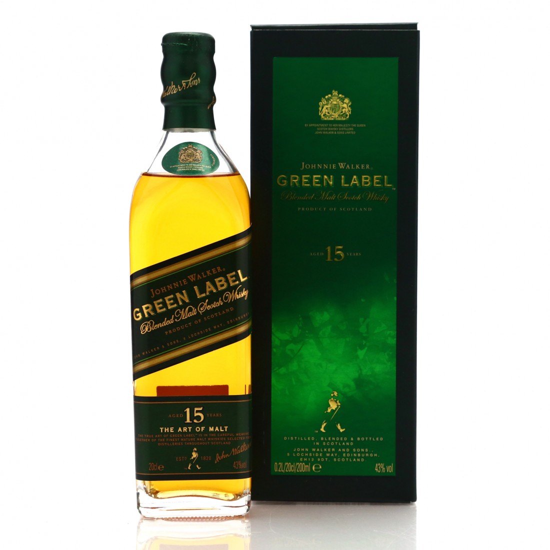 Johnnie Walker Green Label 15 Year Old 20cl | Whisky Auctioneer