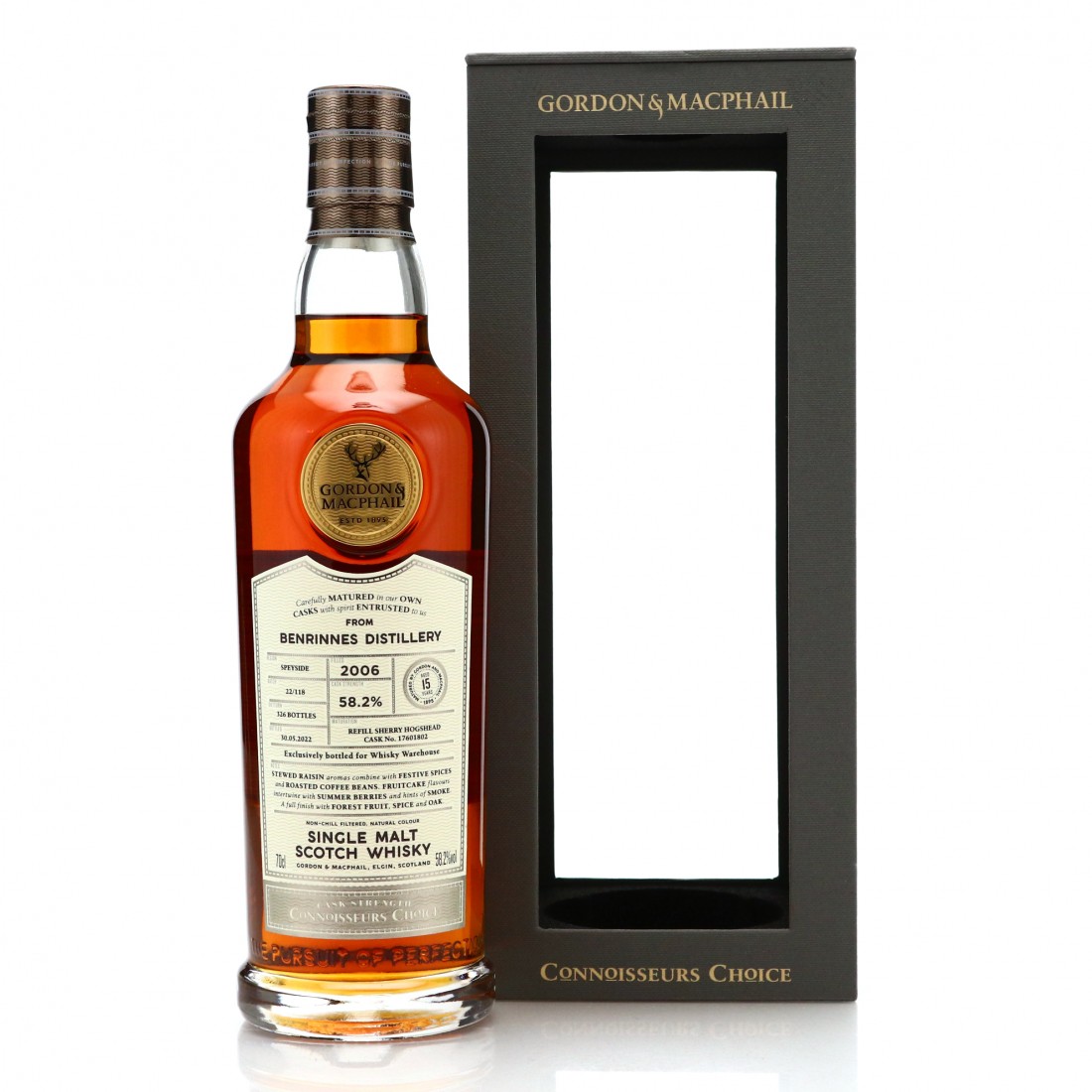 Benrinnes 2006 Gordon and MacPhail 15 Year Old Batch #22/118 | Whisky ...