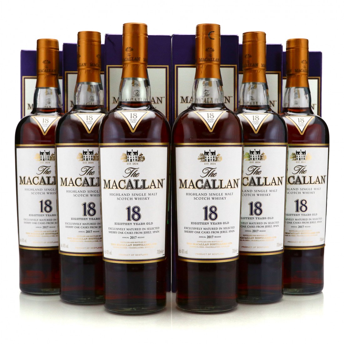 Macallan 18 Year Old 2017 Release 6 x 70cl / Case | Whisky Auctioneer