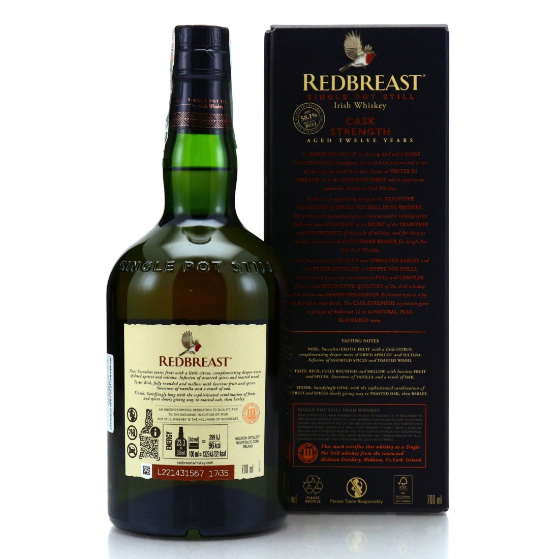 Redbreast 12 Year Old Cask Strength B1/22 | Whisky Auctioneer