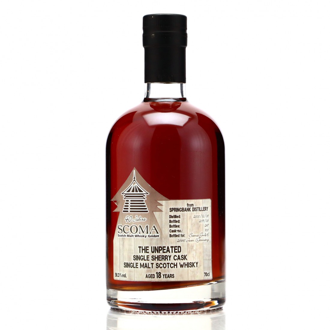 Springbank 2000 Scoma 18 Year Old 'The Unpeated' / 40th Anniversary ...