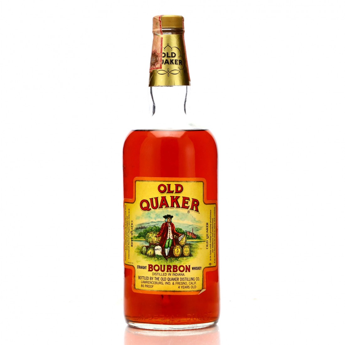 Old Quaker 4 Year Old Straight Bourbon 1970s 1 Litre | Whisky Auctioneer