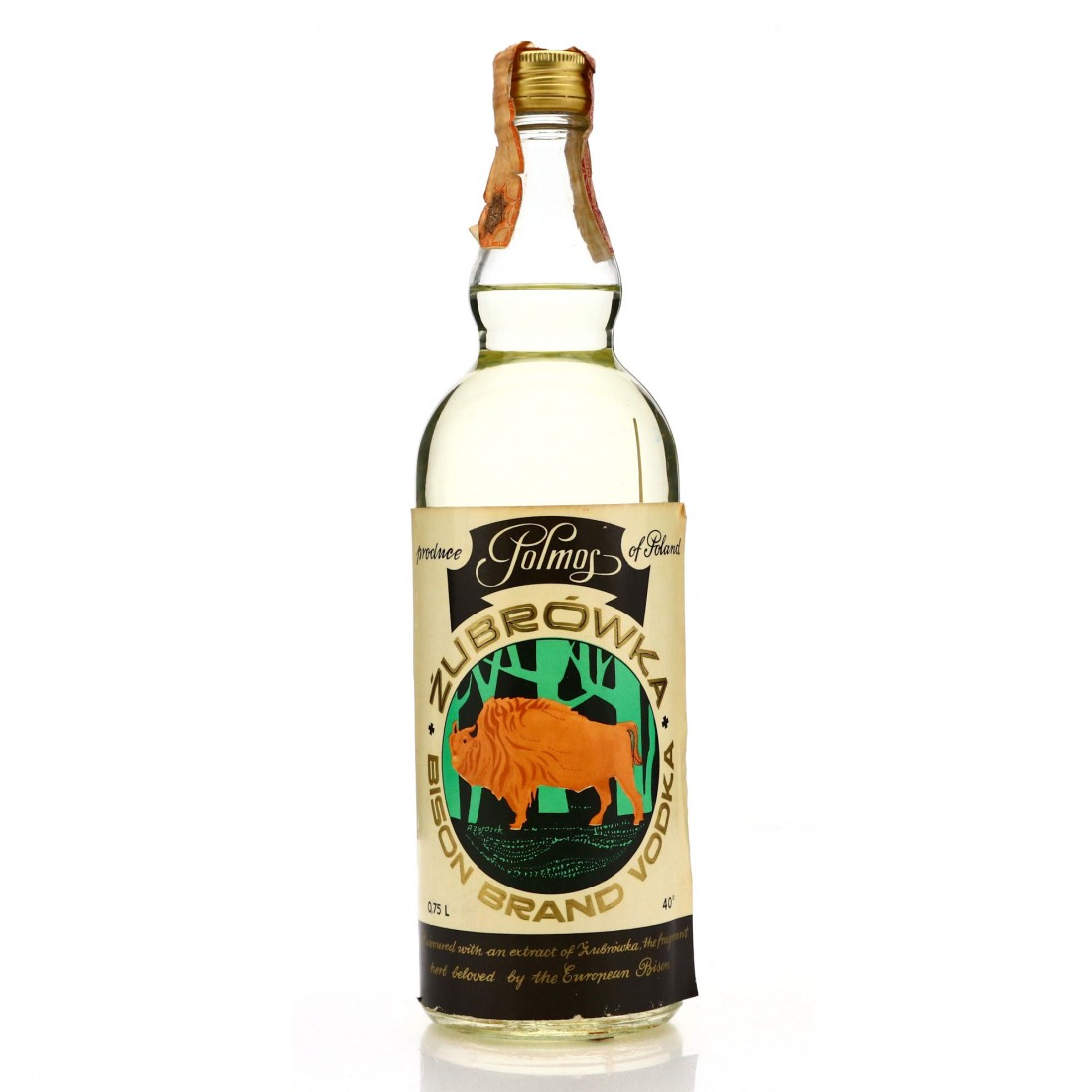 Polmos Zubrowka Bison Brand Vodka 1970s | Whisky Auctioneer