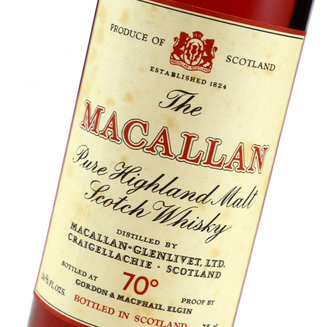 Macallan 1936 Gordon and MacPhail 70 Proof / Co. Pinerolo Import ...