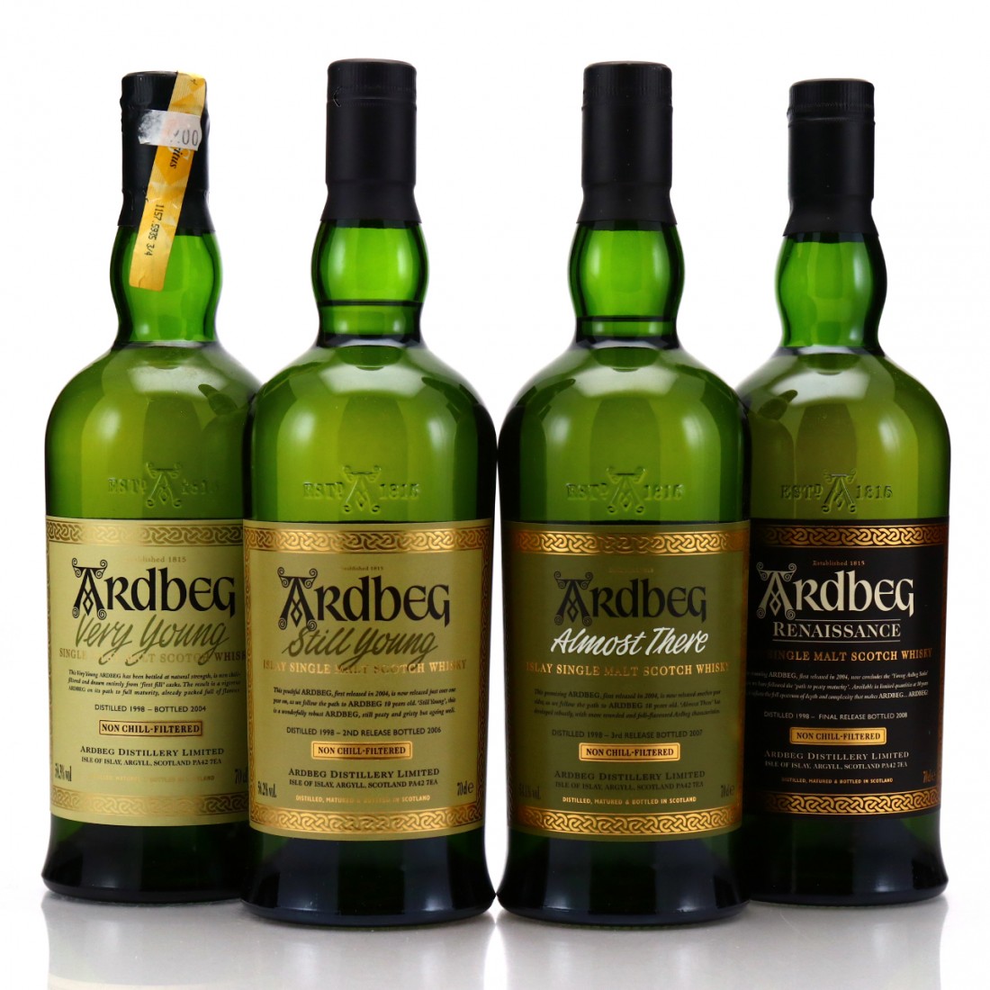 Ardbeg 1998 Path to Peaty Maturity Collection 4 x 70cl | Whisky Auctioneer