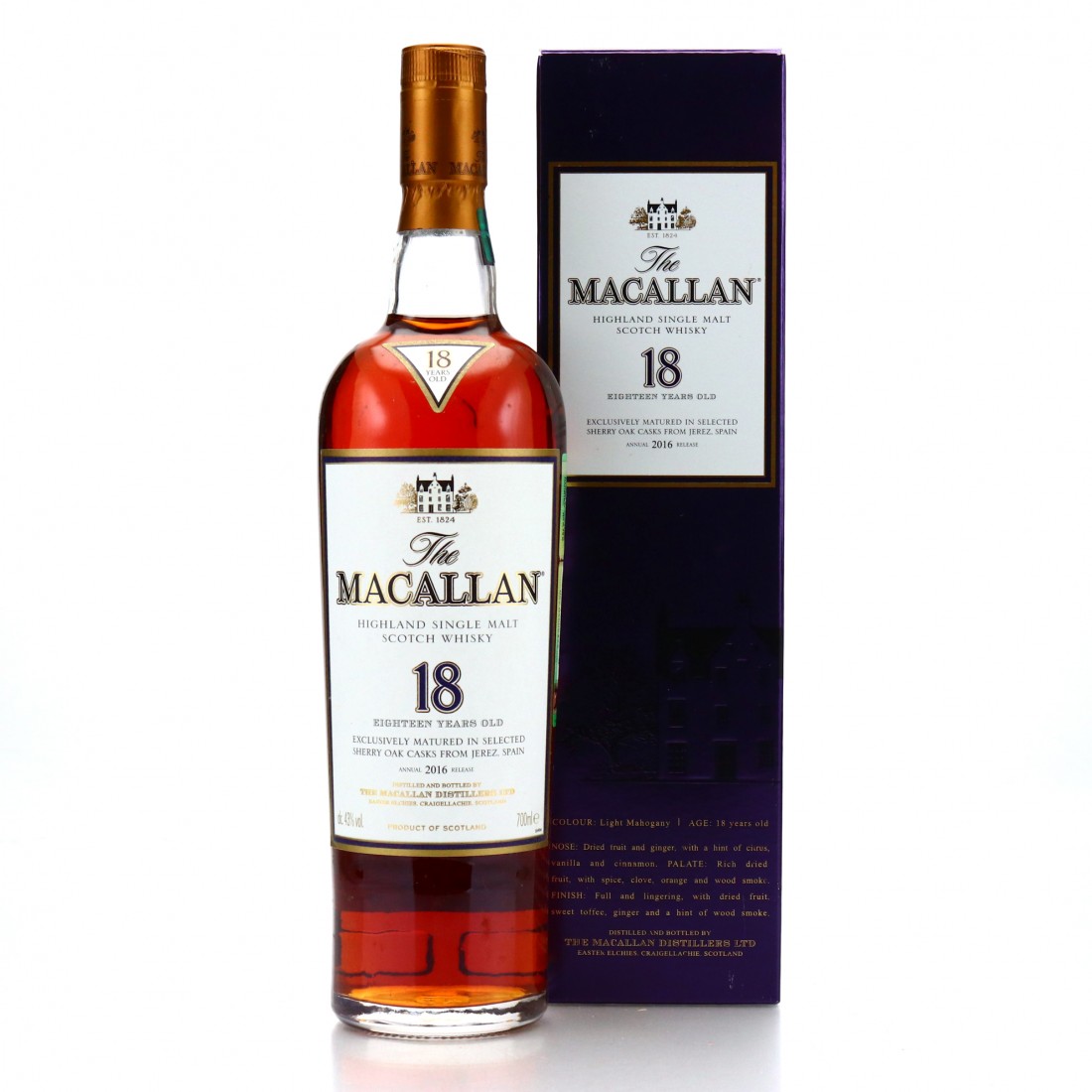 Macallan 18 Year Old 2016 Release | Whisky Auctioneer