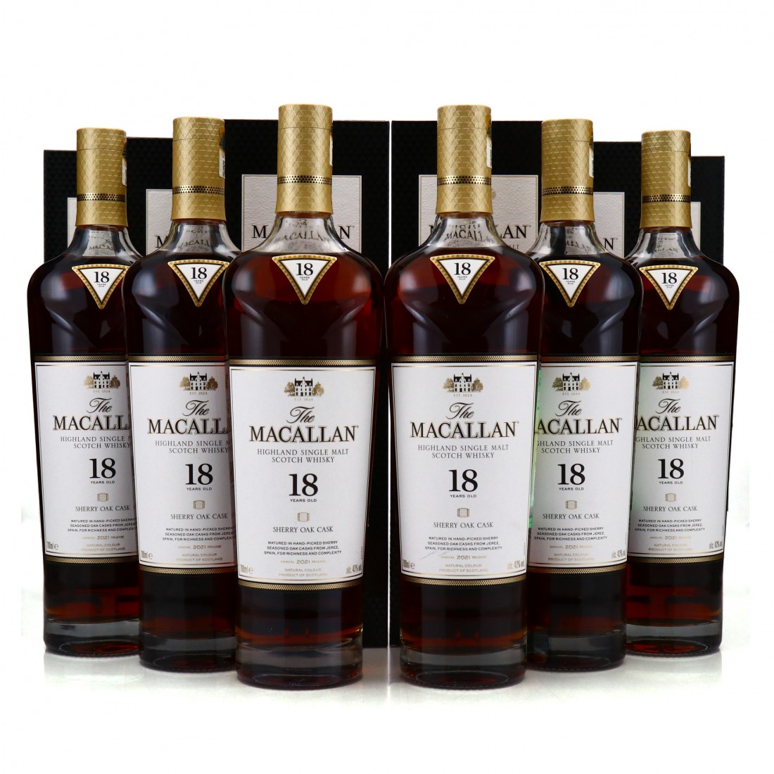 Macallan 18 Year Old Sherry Oak 2021 Release 6 x 70cl / Case | Whisky ...