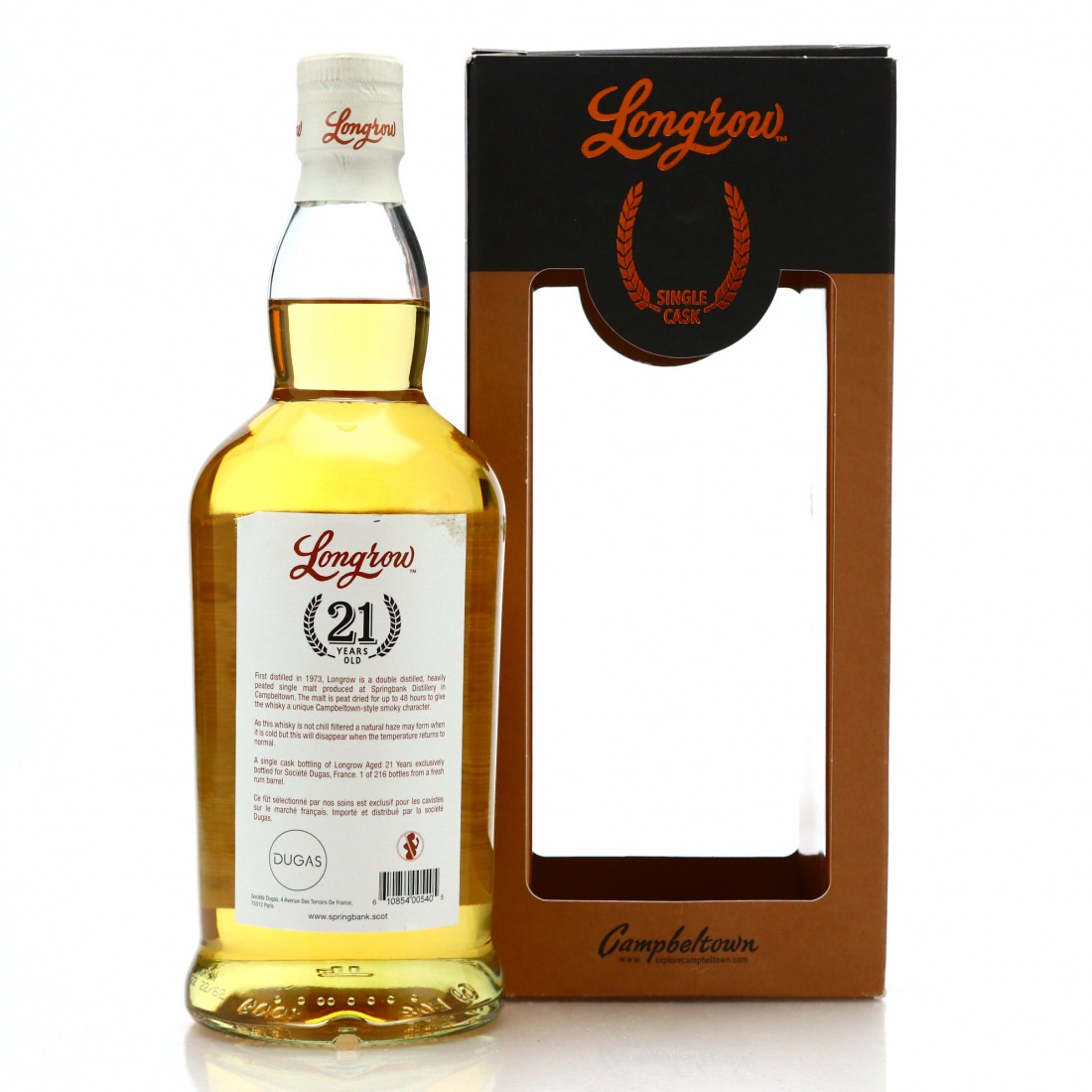 Longrow 21 Year Old Single Rum Cask / Societe Dugas - France | Whisky ...