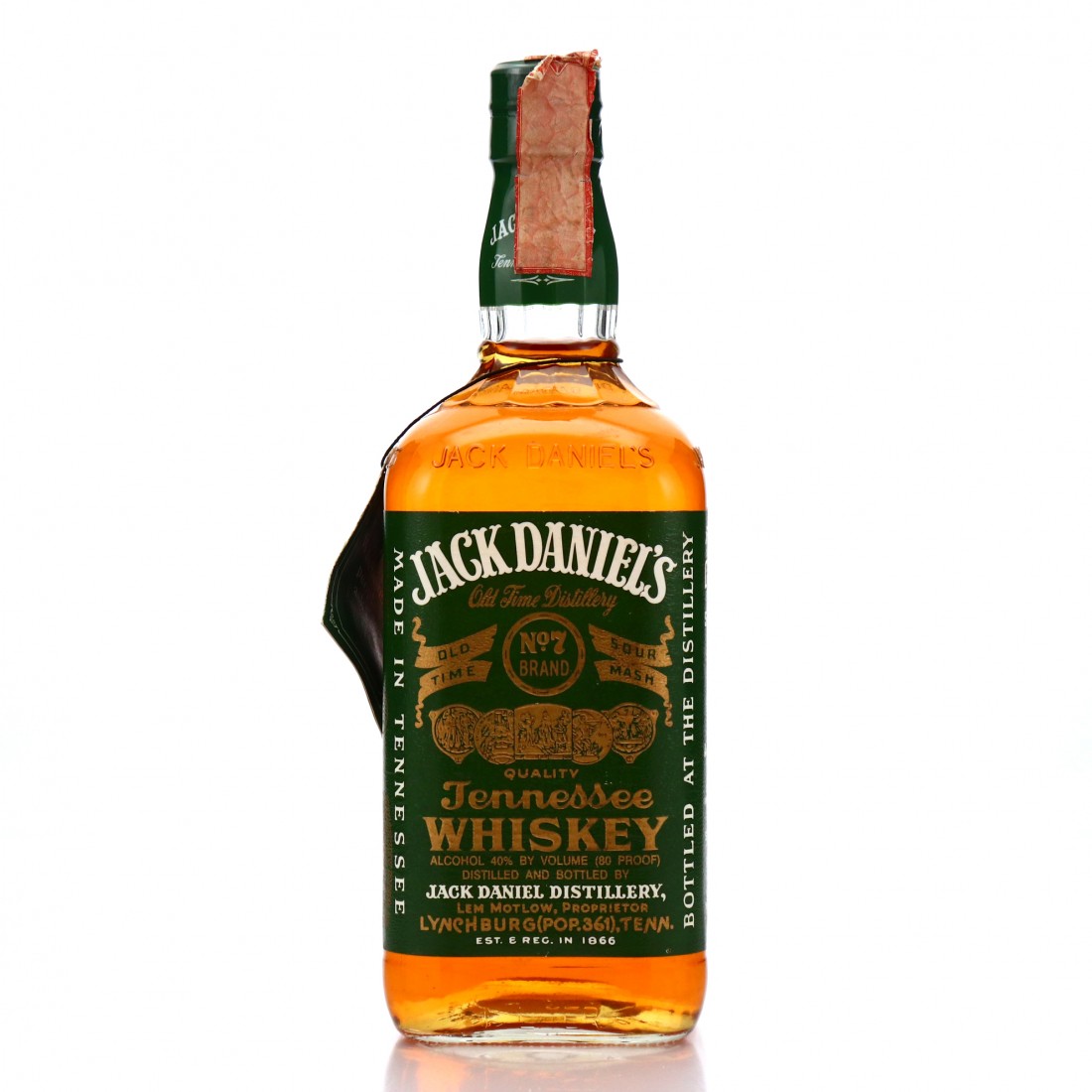 Jack Daniel's Old No.7 Brand Green Label 80 Proof 1 Litre 1997 | Whisky ...