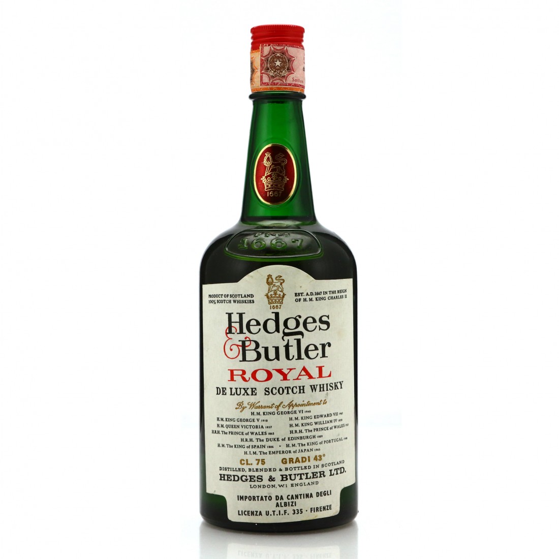 Hedges and Butler Royal De Luxe Scotch Whisky 1970s | Whisky Auctioneer