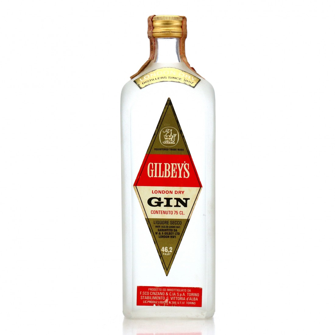Gilbey's London Dry Gin 1960s / Cinzano Import | Whisky Auctioneer