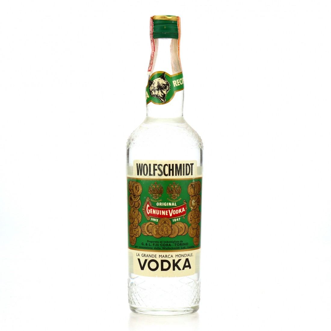 Wolfschmidt Genuine Vodka 1960s | Whisky Auctioneer