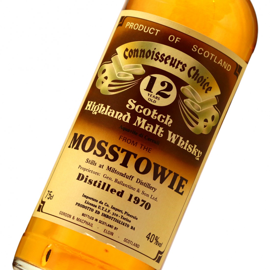 Mosstowie 1970 Gordon and MacPhail 12 Year Old / Co. Pinerolo Import ...