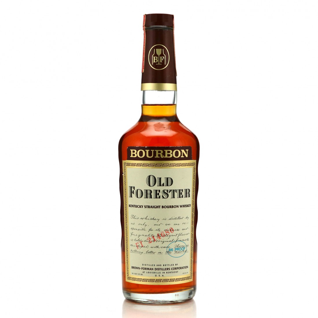 Old Forester Kentucky Straight Bourbon 86 Proof 70cl 1978 | Whisky ...
