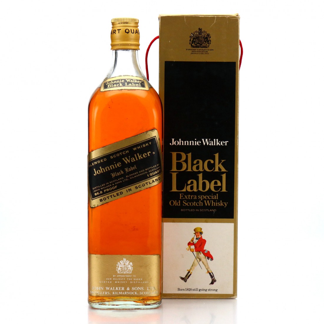 Johnnie Walker Black Label 12 Year Old Quart 1960s | Whisky Auctioneer