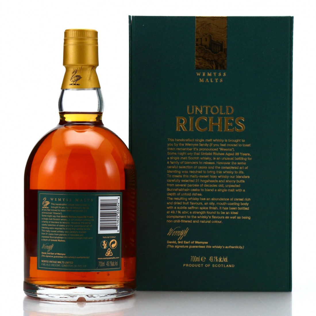 Bunnahabhain 28 Year Old Wemyss Malts / Untold Riches | Whisky Auctioneer