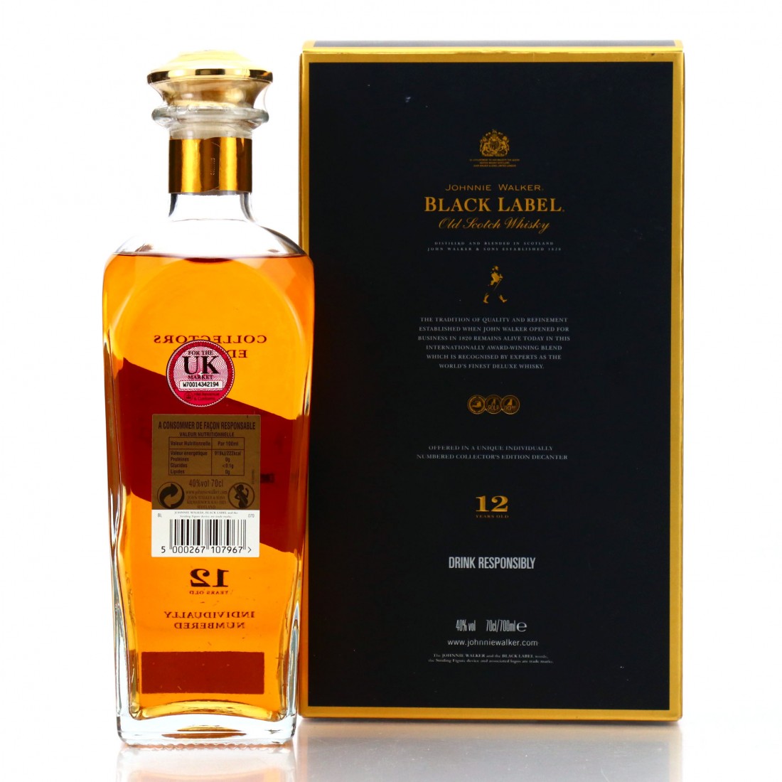 Johnnie Walker Black Label 12 Year Old Collectors Edition | Whisky ...