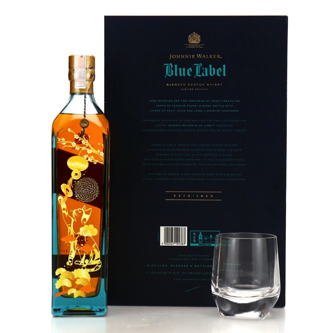 Johnnie Walker Blue Label Gift Pack 75cl / Golden Cat Spring - Vietnam ...