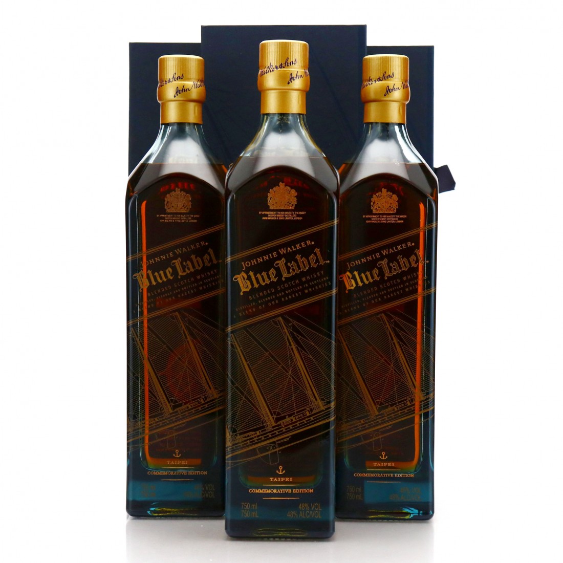 Johnnie Walker Blue Label Voyager Commemoration / Taipei 3 x 75cl ...