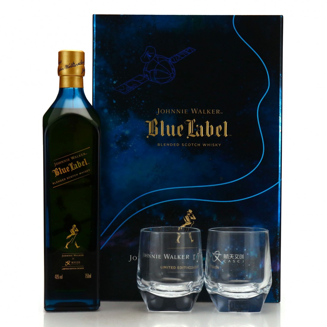 Johnnie Walker Blue Label Gift Pack 75cl / X Casci | Whisky Auctioneer