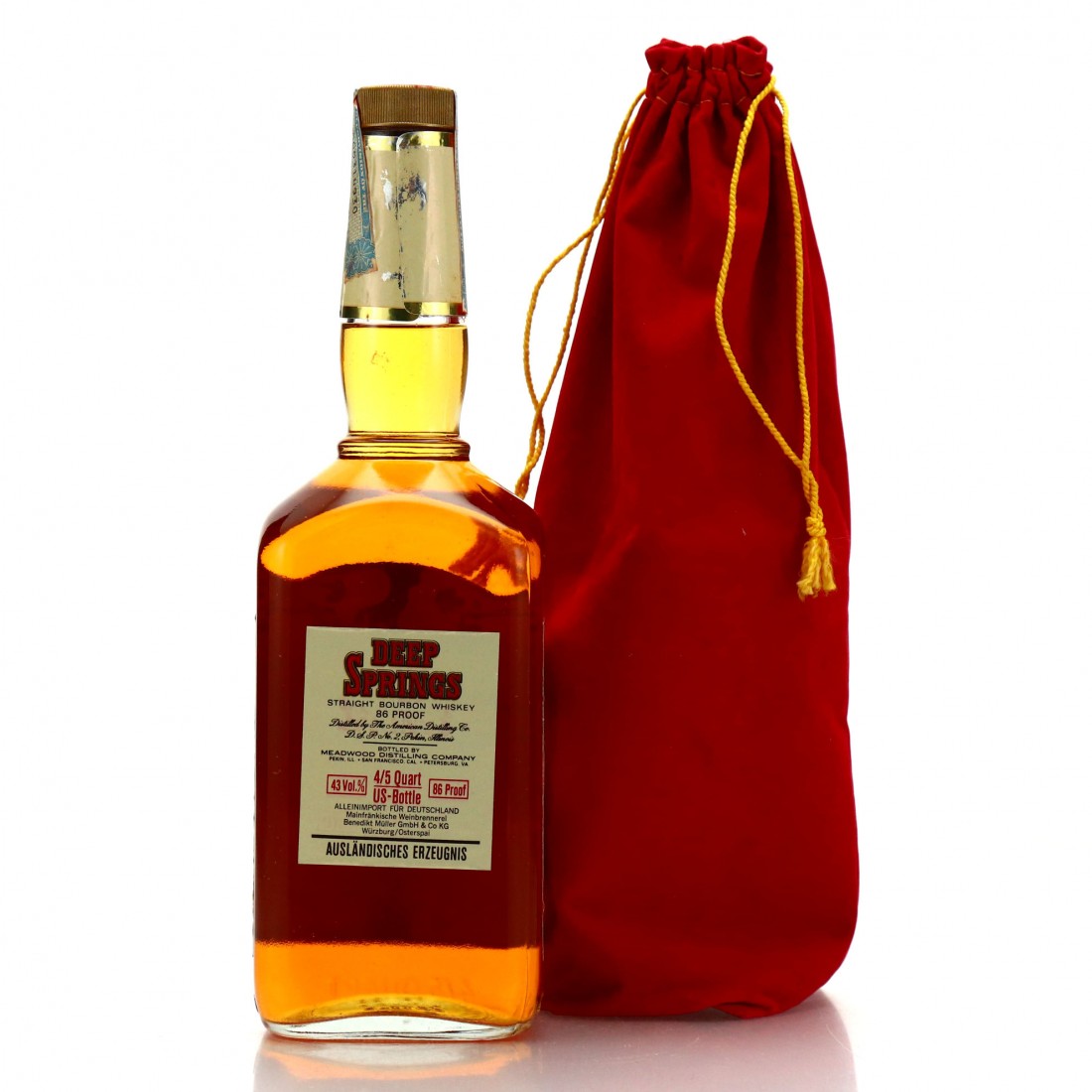 Deep Springs Straight Bourbon circa 1970s | Whisky Auctioneer